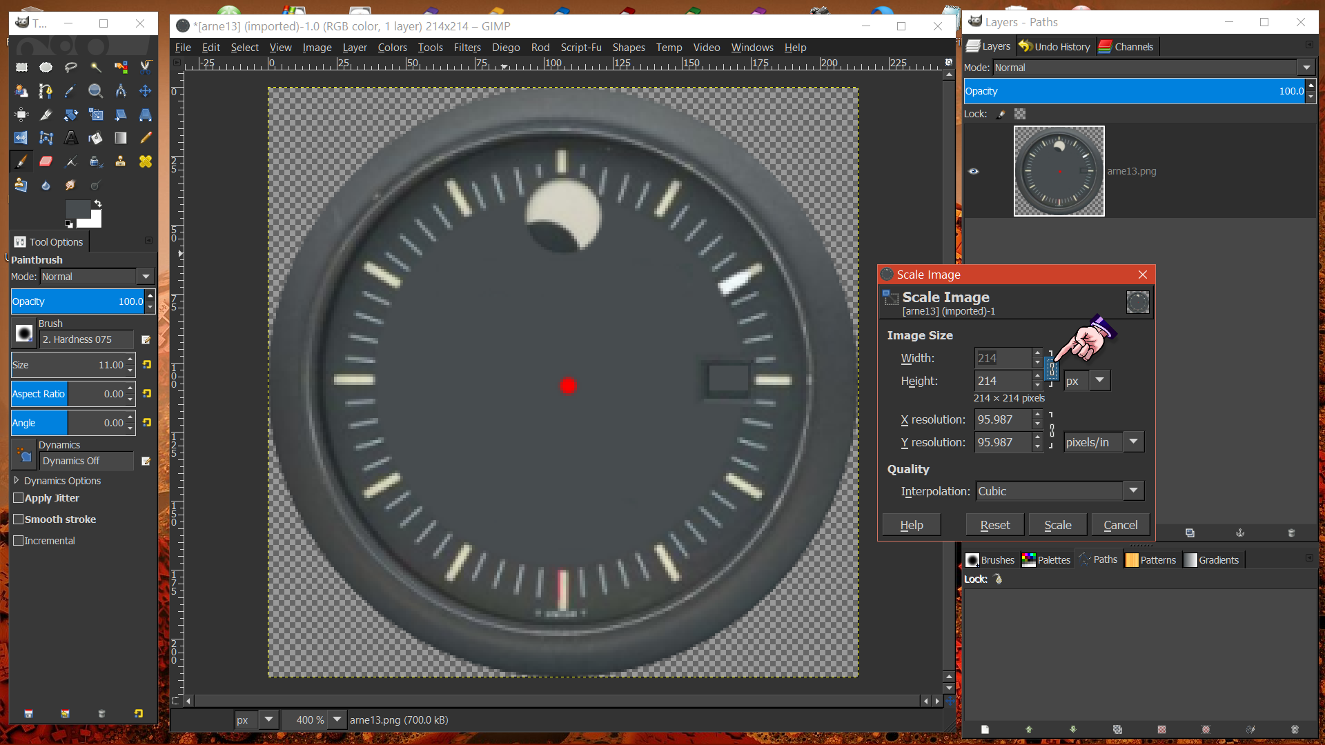scaling an image • GIMP Chat